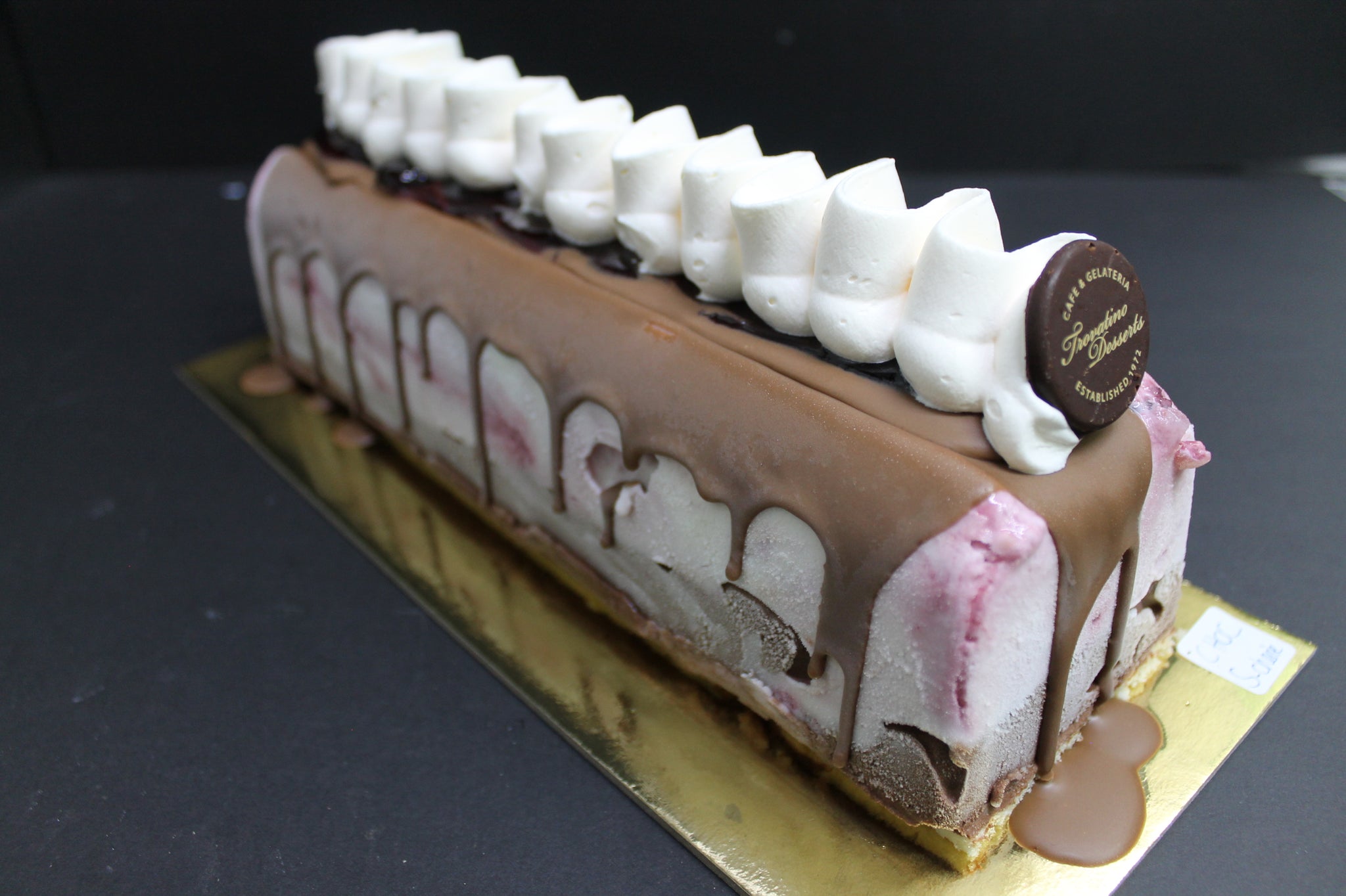 Sour Cherry & Chocolate Gelato Log – Trovatino Desserts